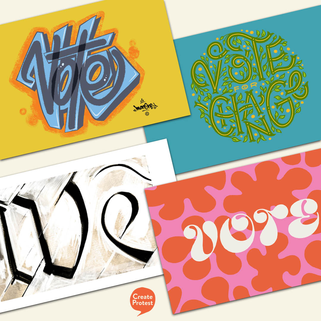 Postcard Pack: VOTE – Create Protest