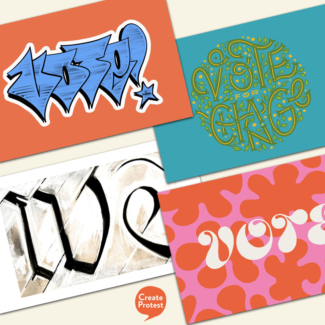 Postcard Pack: VOTE – Create Protest